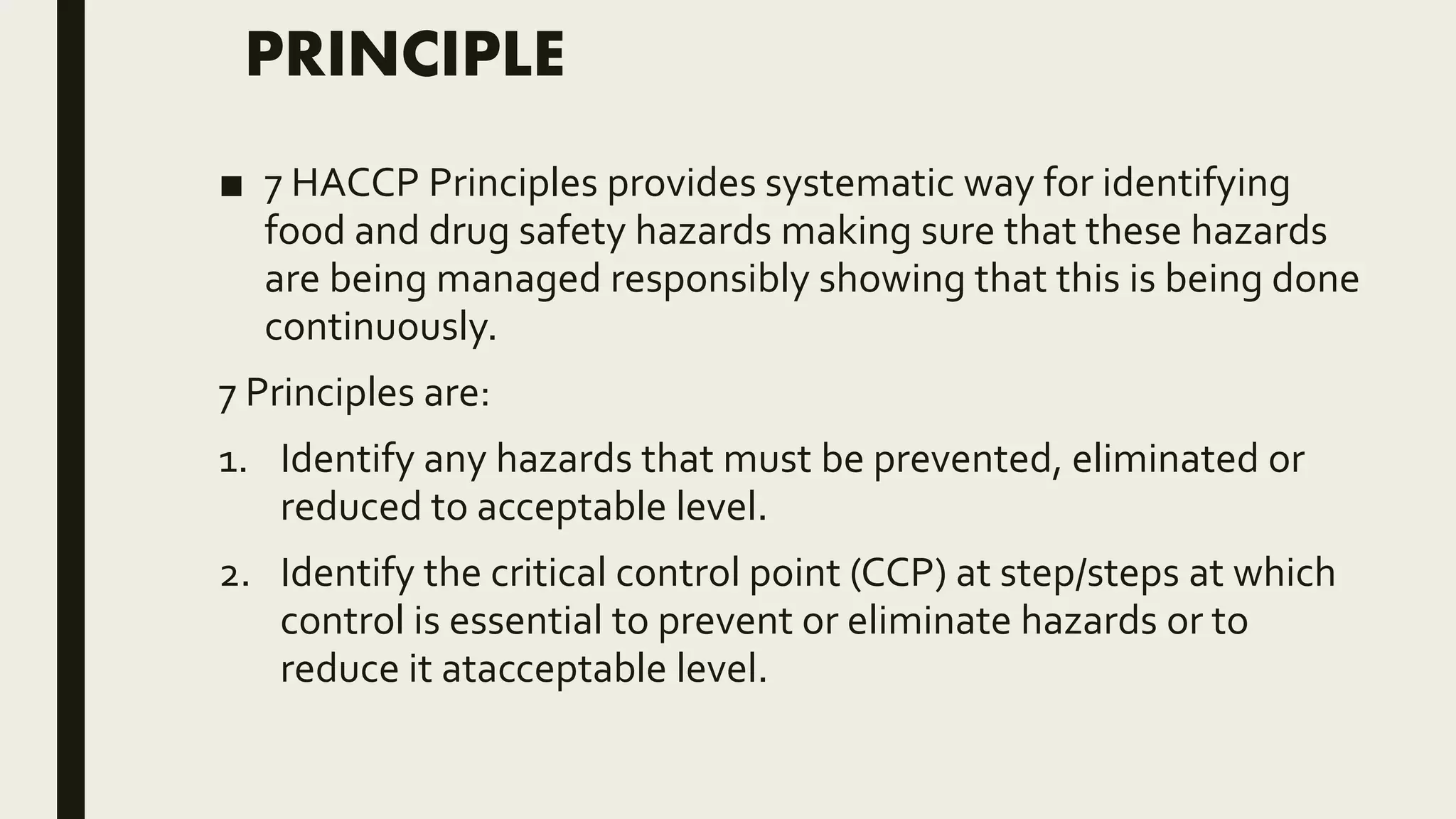 Haccp hazard analysis and critical control point salman | PPTX