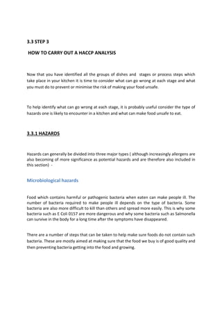 Haccp manual | PDF