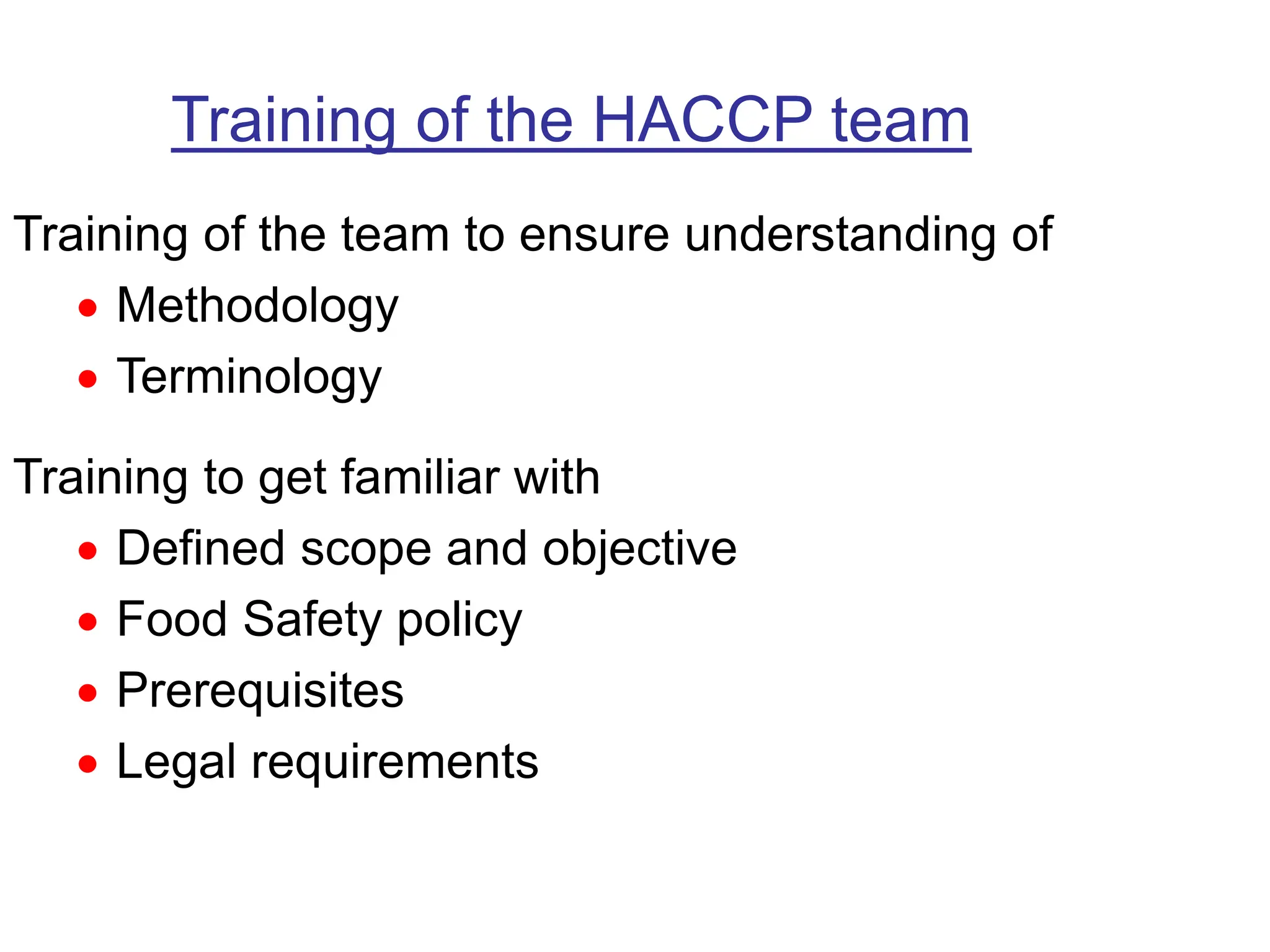 HACCP-TRAINING for all professional staff | PPT | Indoor Environmental ...