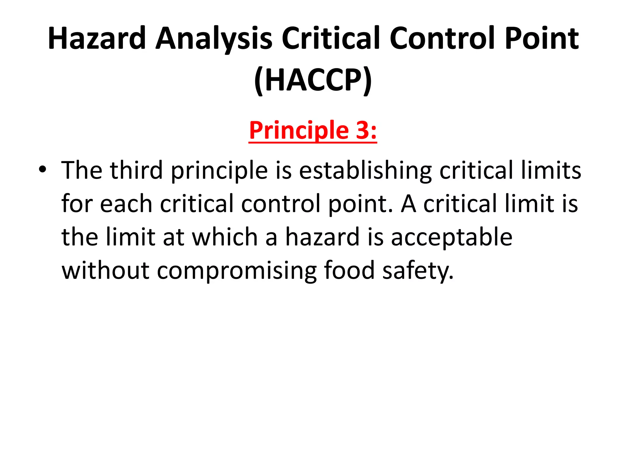 Haccp system and principle | PPTX