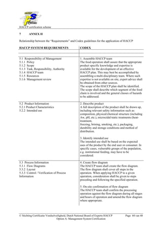 Haccp based system dutch standard bb | PDF