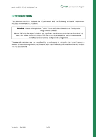 HACCP decision tree- HACCP Decision tree | PDF
