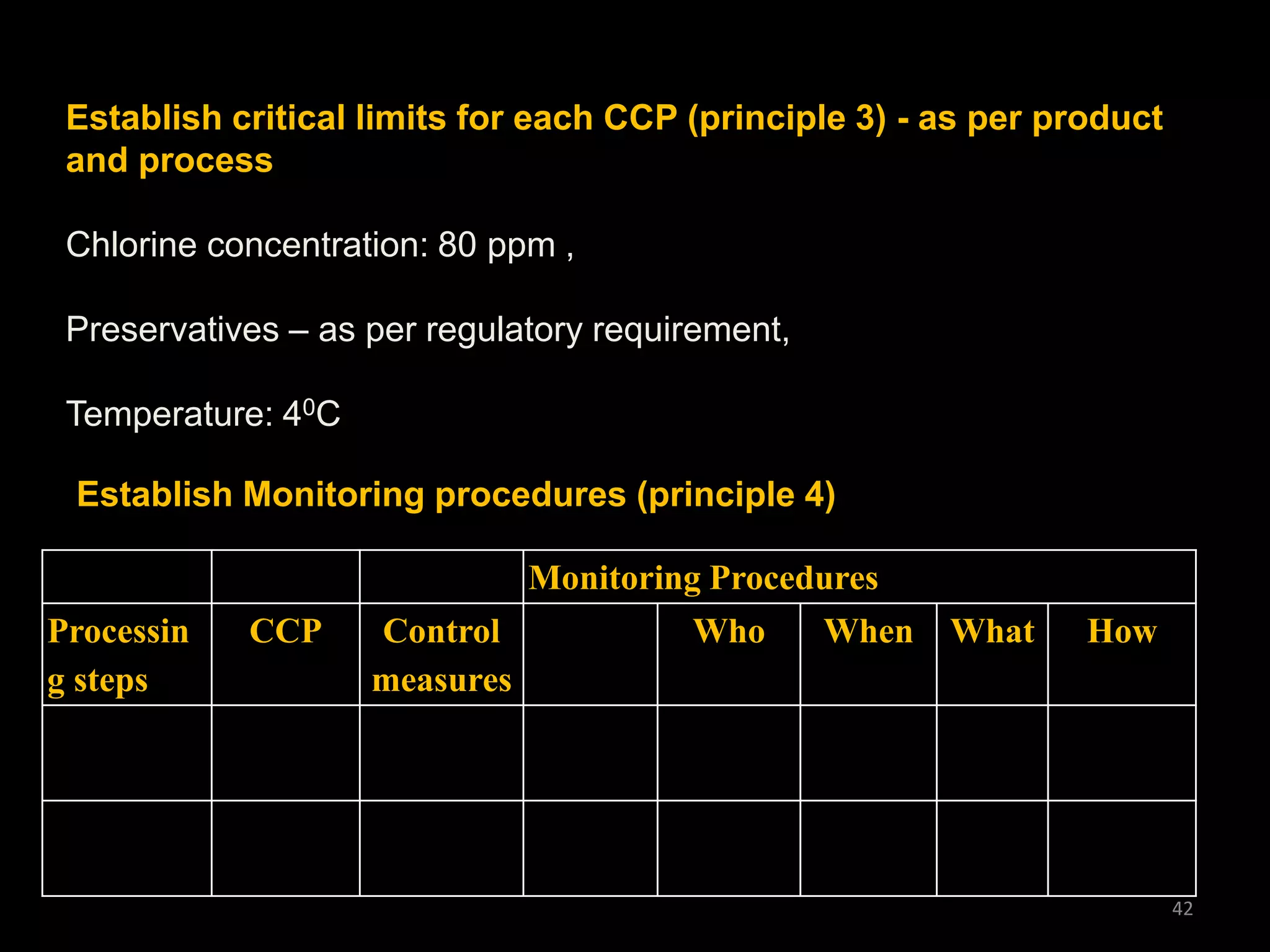 Principles of HACCP for processing and packaging of fresh cut fruits ...