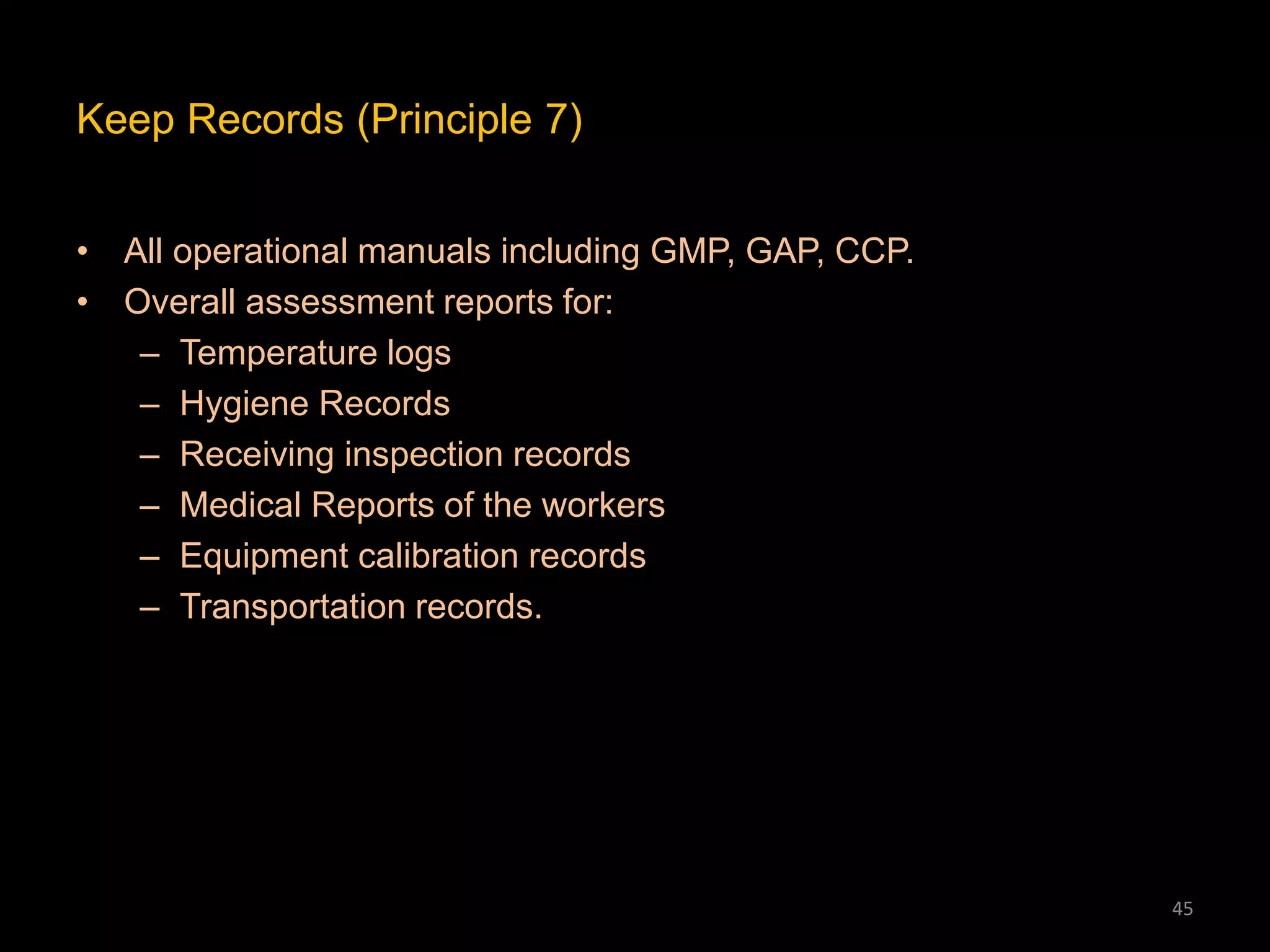 Principles of HACCP for processing and packaging of fresh cut fruits ...