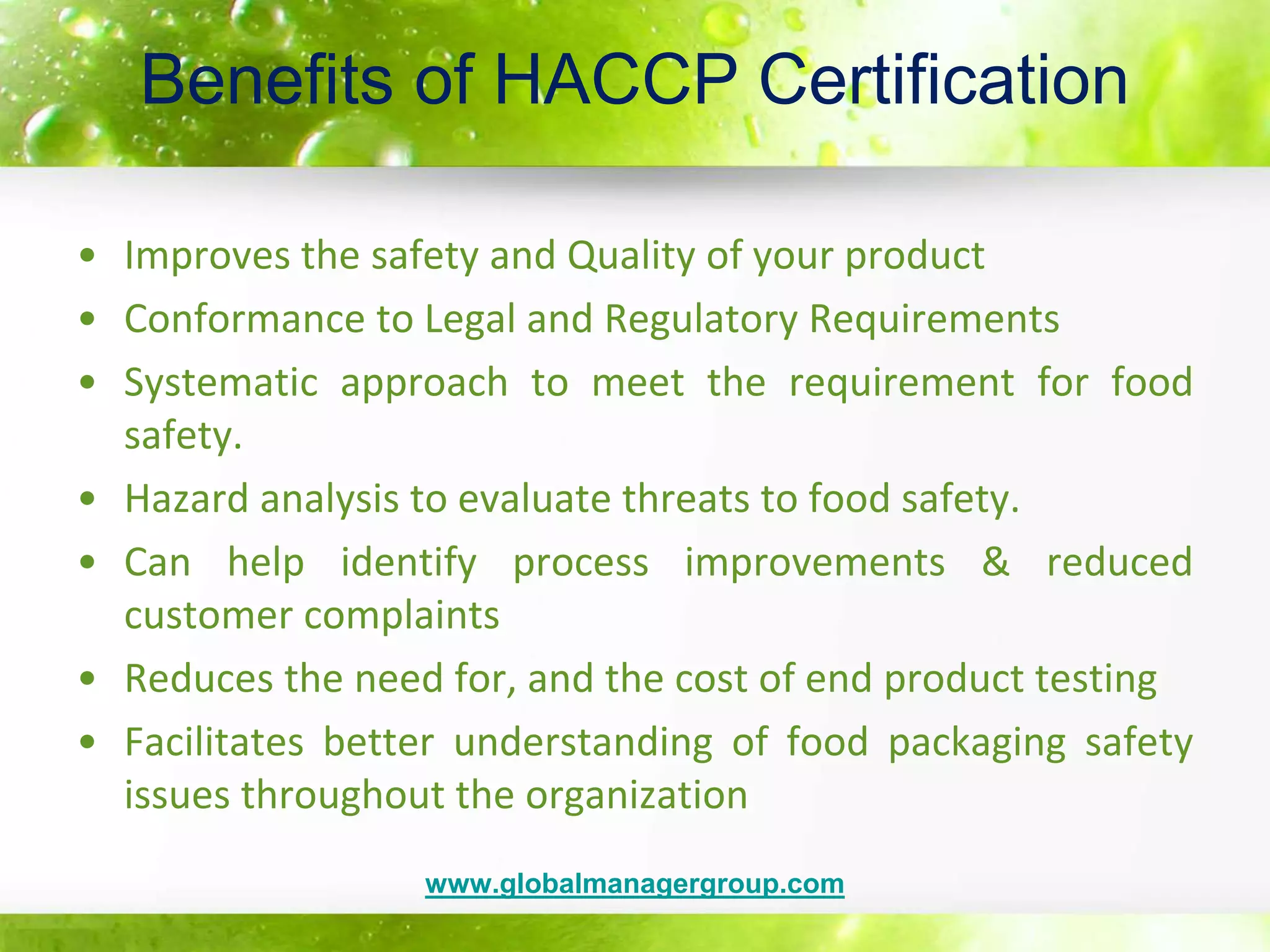 Guidance on the Requirements of HACCP Documentation | PPT
