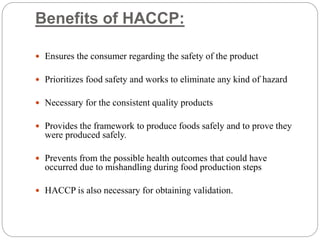 HACCP ;Definition, and principles | PPTX