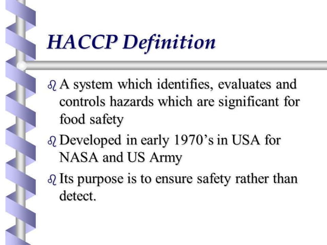 HACCP ;Definition, and principles | PPTX | Chemistry | Science