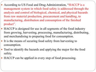 HACCP ;Definition, and principles | PPTX