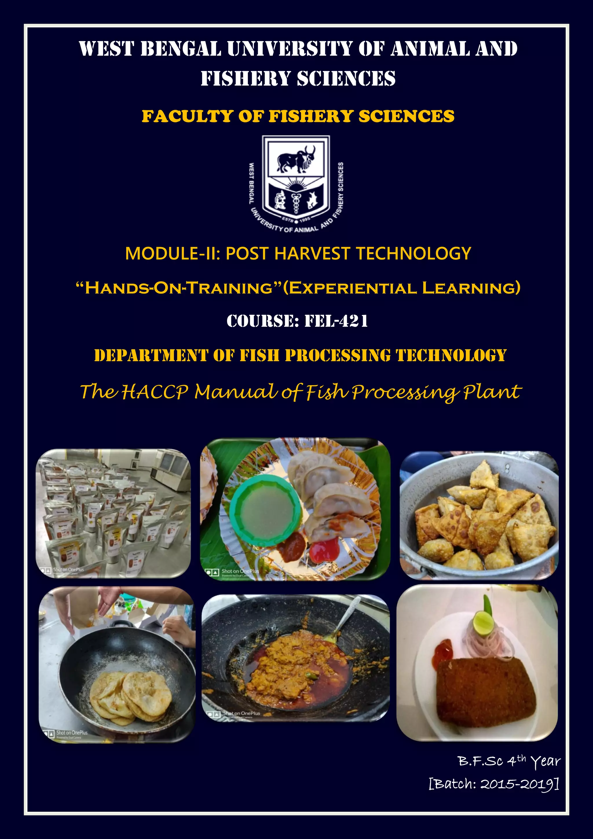 HACCP protocol for various Fish products | PDF
