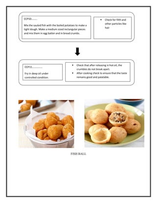 HACCP protocol for various Fish products | PDF