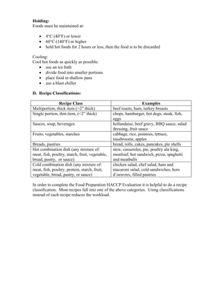 Haccp food safety booklet | PDF