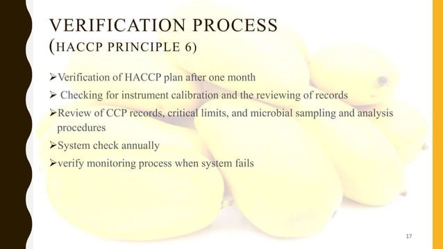 HACCP for Mango Pulp Processing plant | PPTX