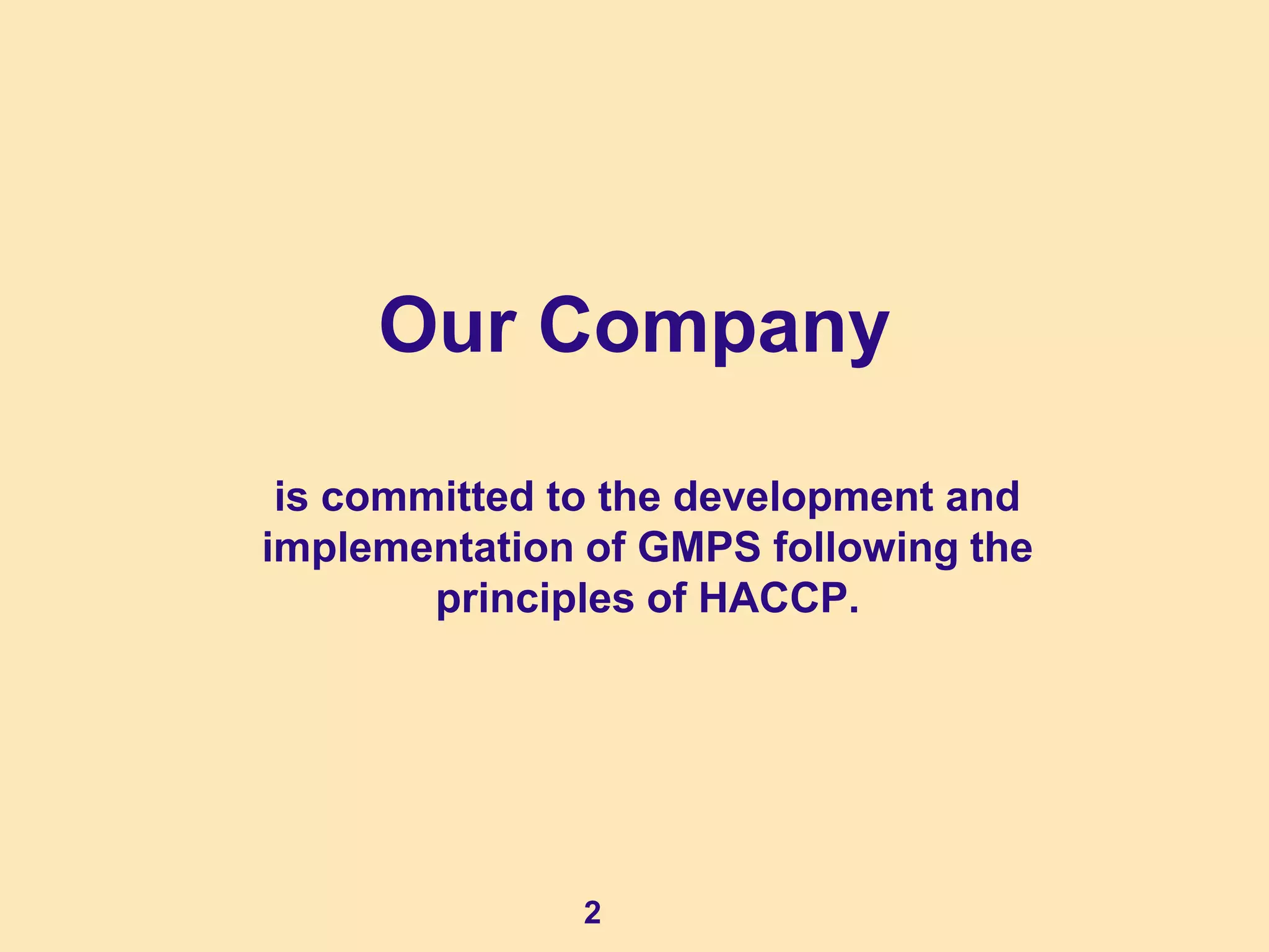 HACCP & GMP training | PDF