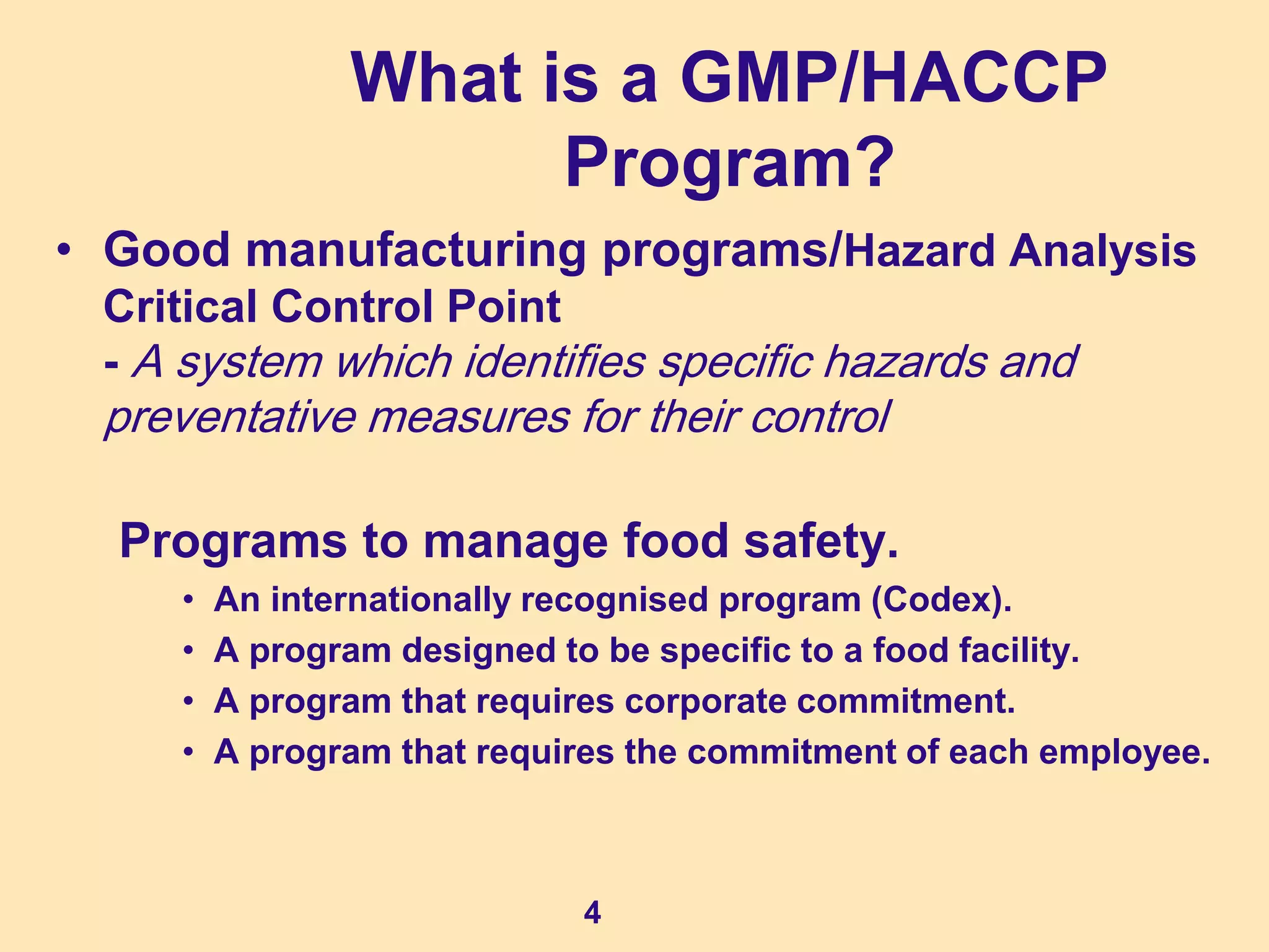 HACCP & GMP training | PDF