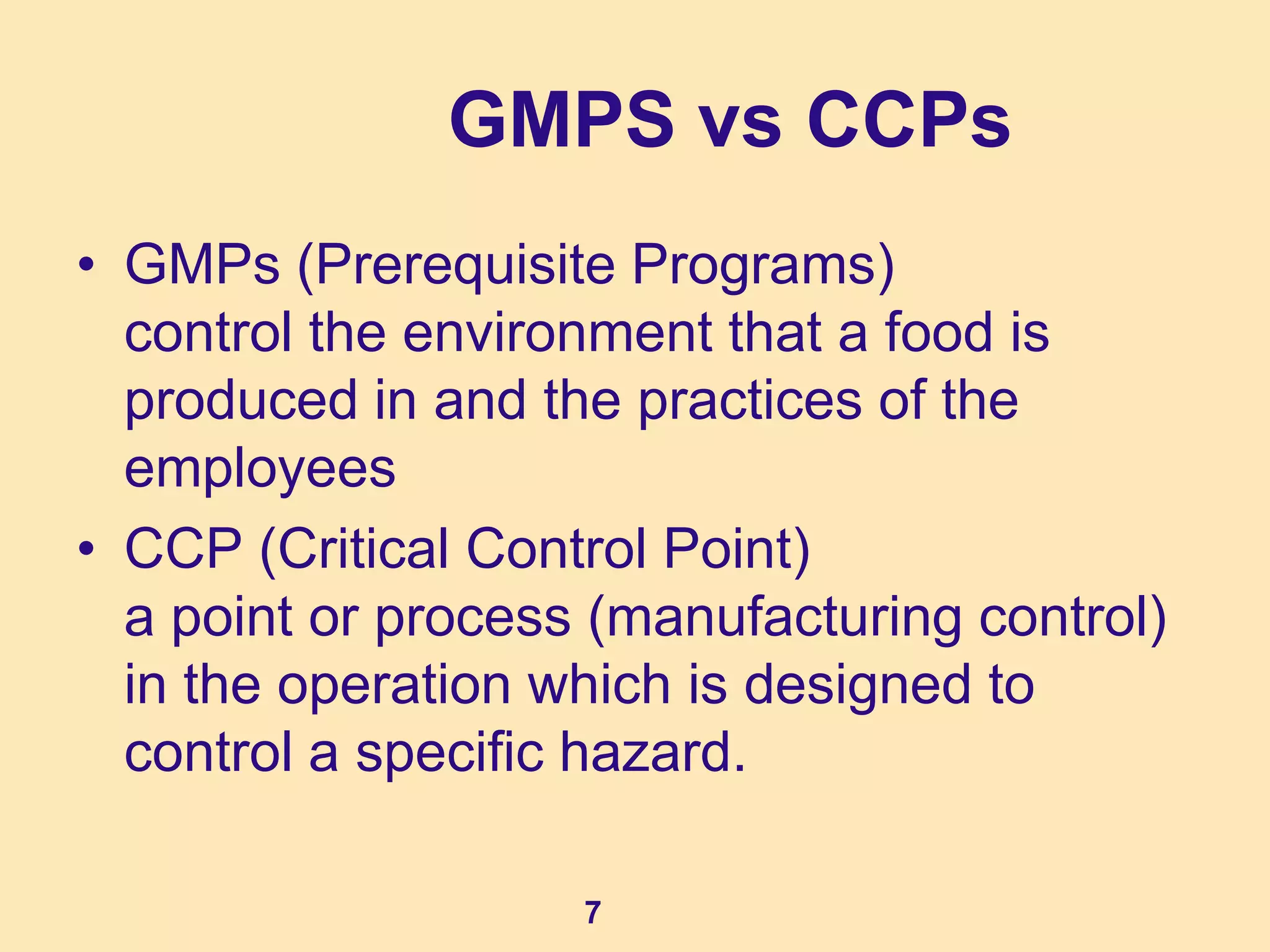 HACCP & GMP training | PDF