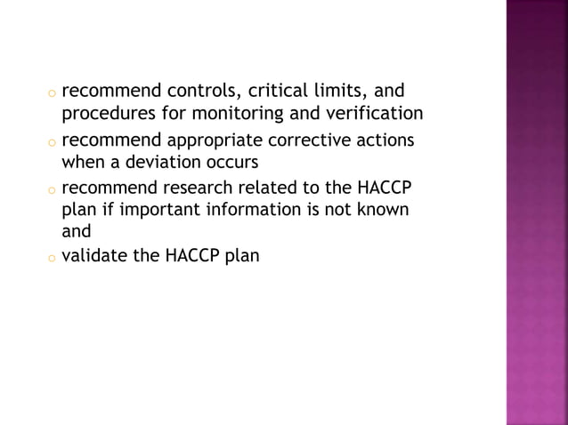 Haccp guidelines and status in india | PPTX | Medical Health