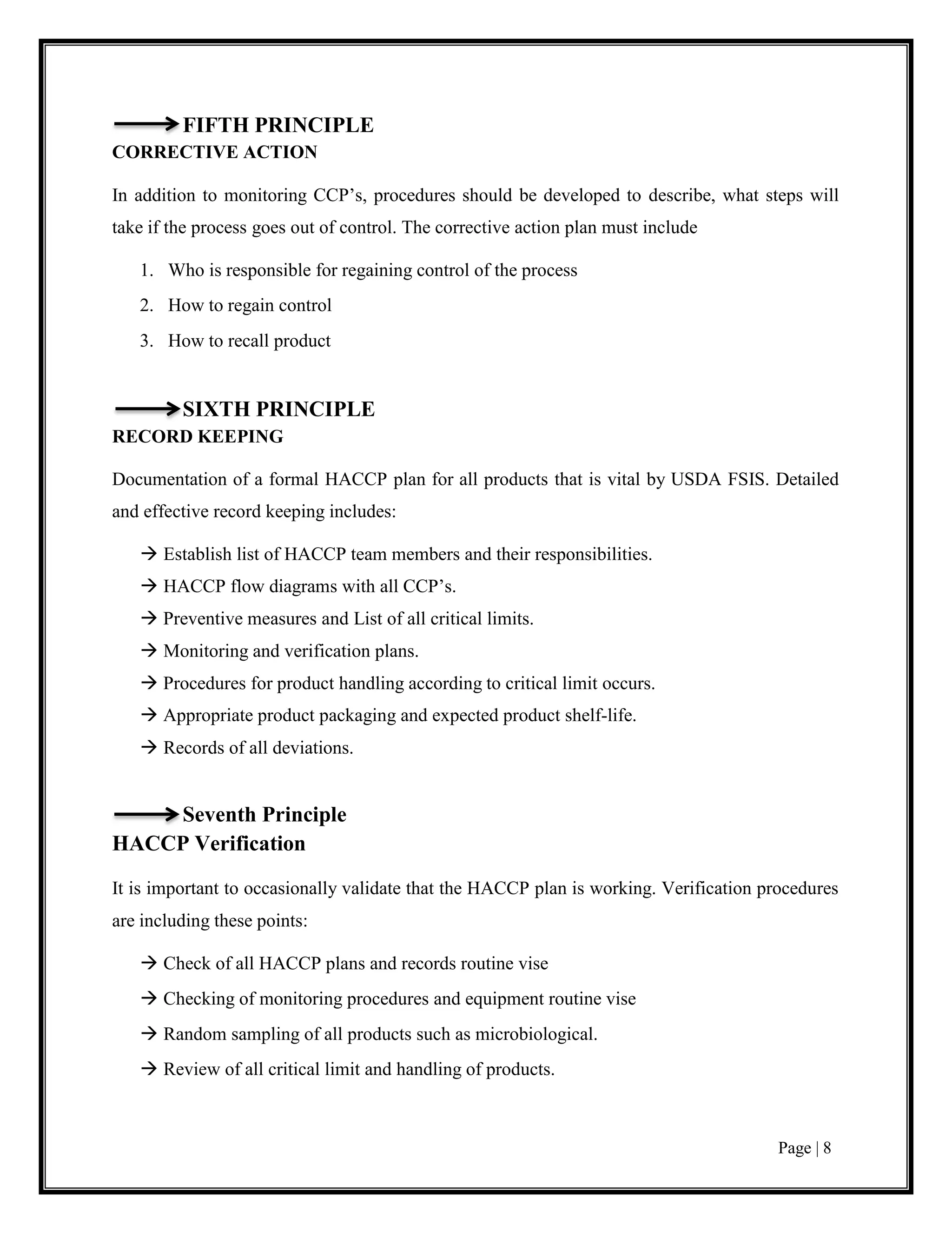 HACCP in poultry, DEVELOPING OF HACCP PLAN, SUPPORT OF MANAGEMENT. | PDF