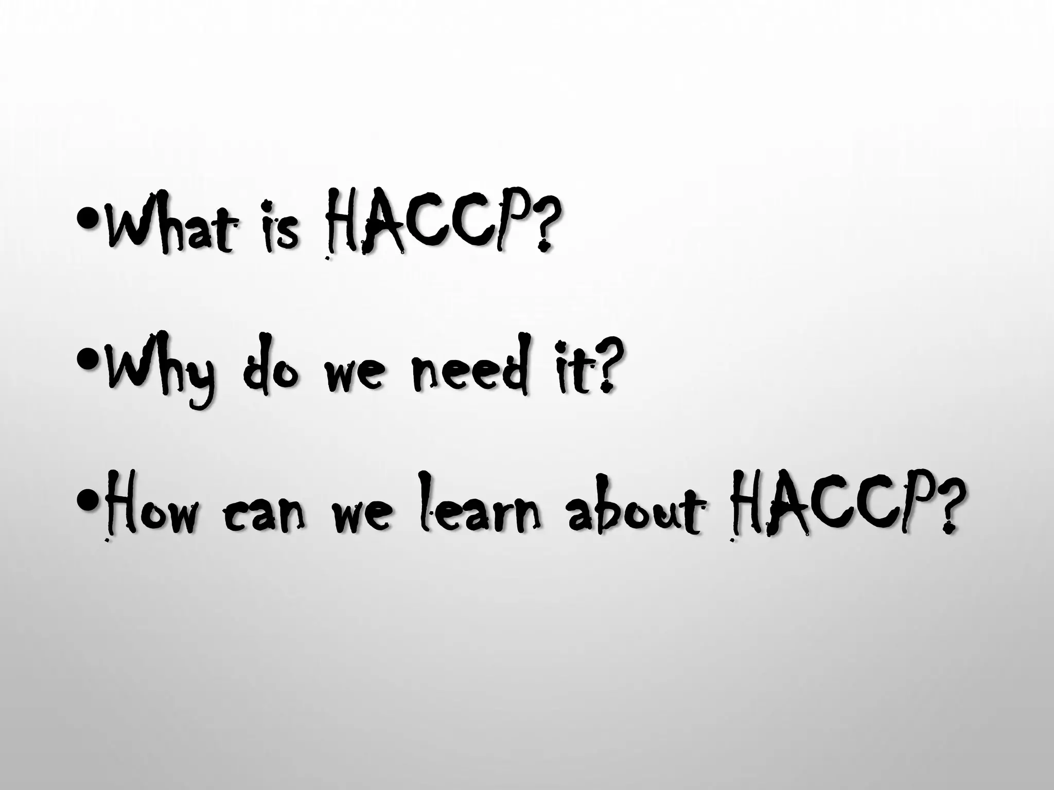 HACCP PRESENTATION | PDF