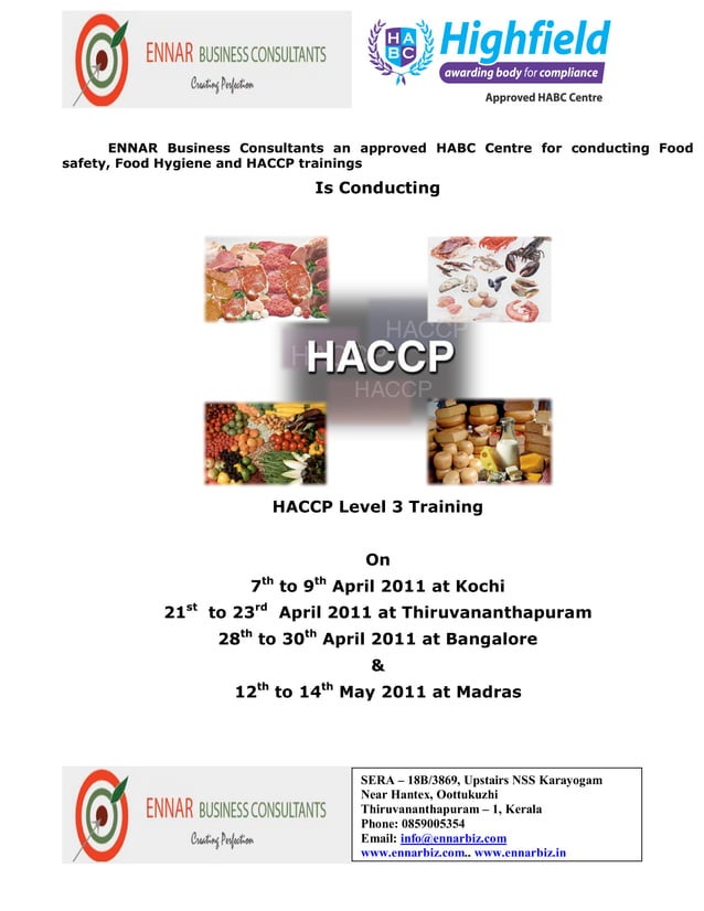 Haccp level 3.1 | PDF | Business | Business and Finance