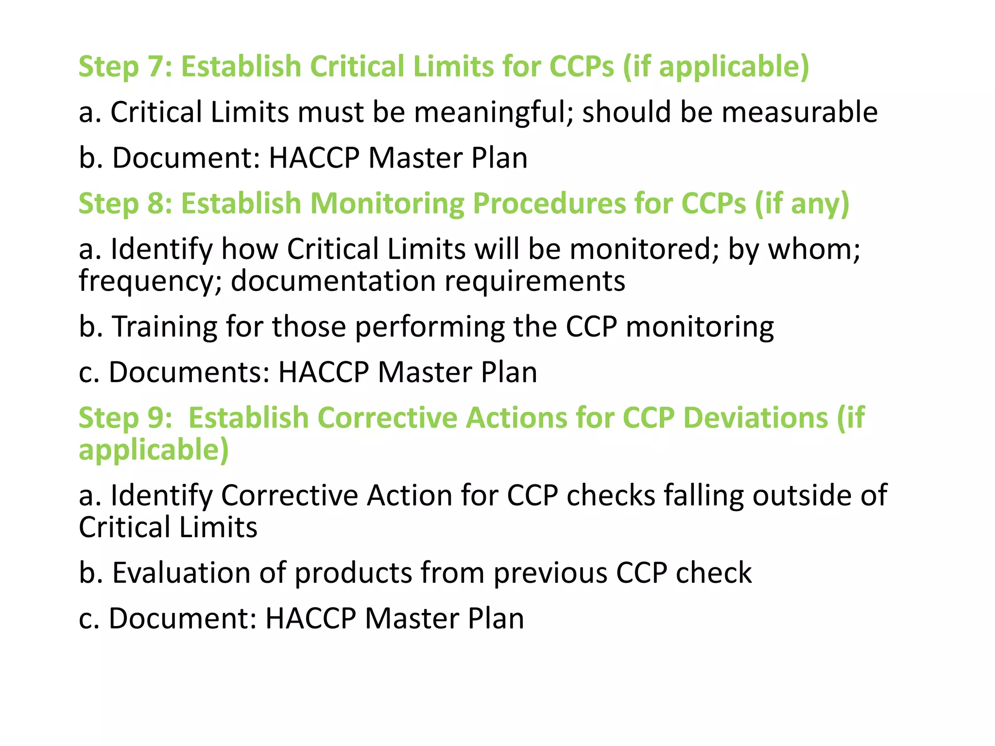 HACCP Plan | PPTX