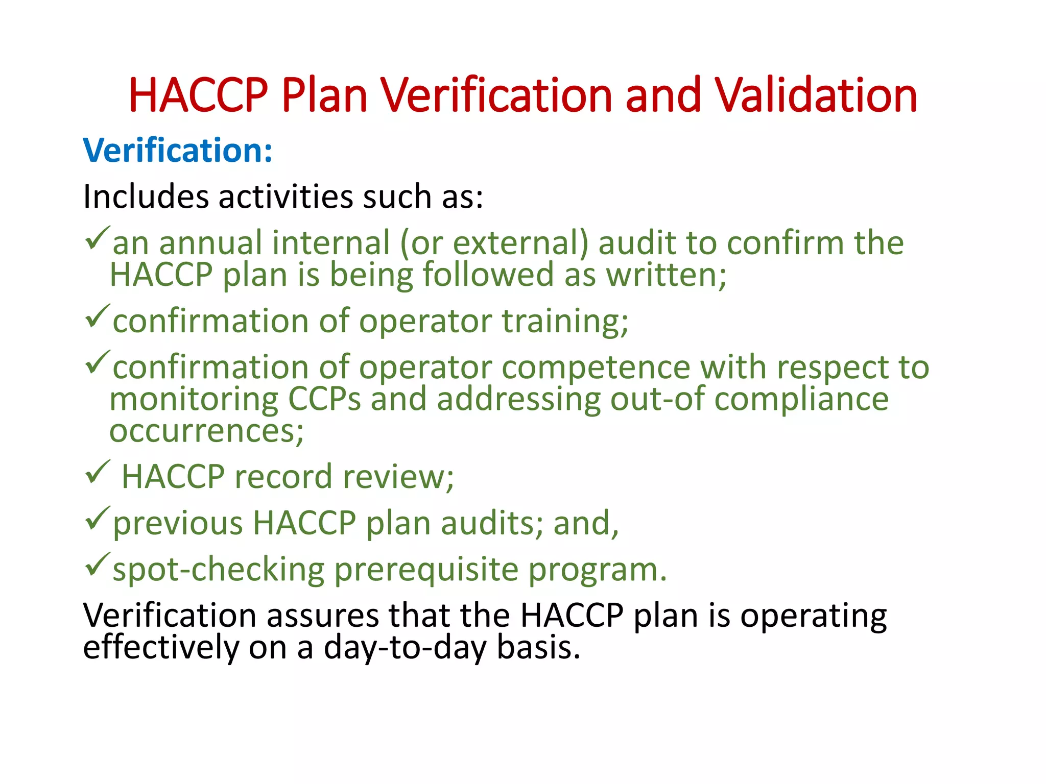 HACCP Plan | PPTX