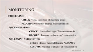 HACCP Plan for Industrial Manufacturing of Chocolate | PPTX