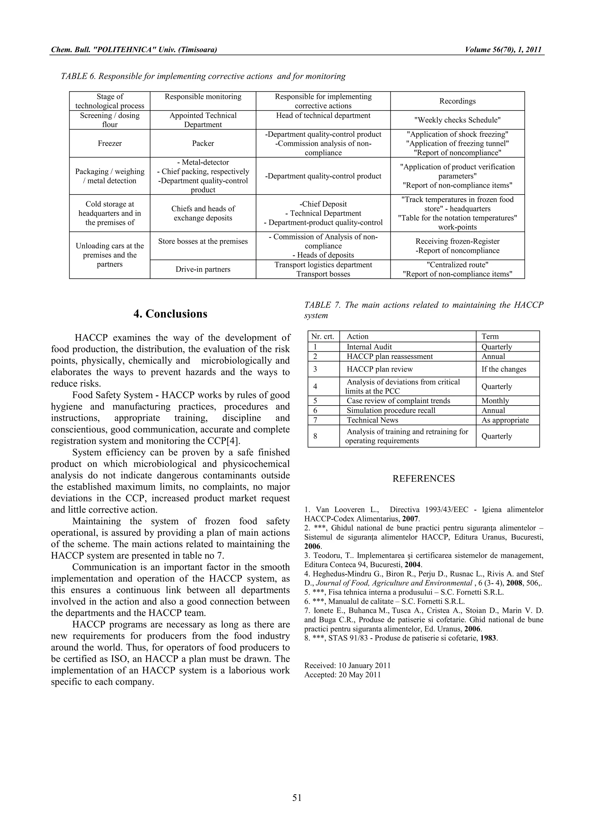 HACCP plan for pastry | PDF