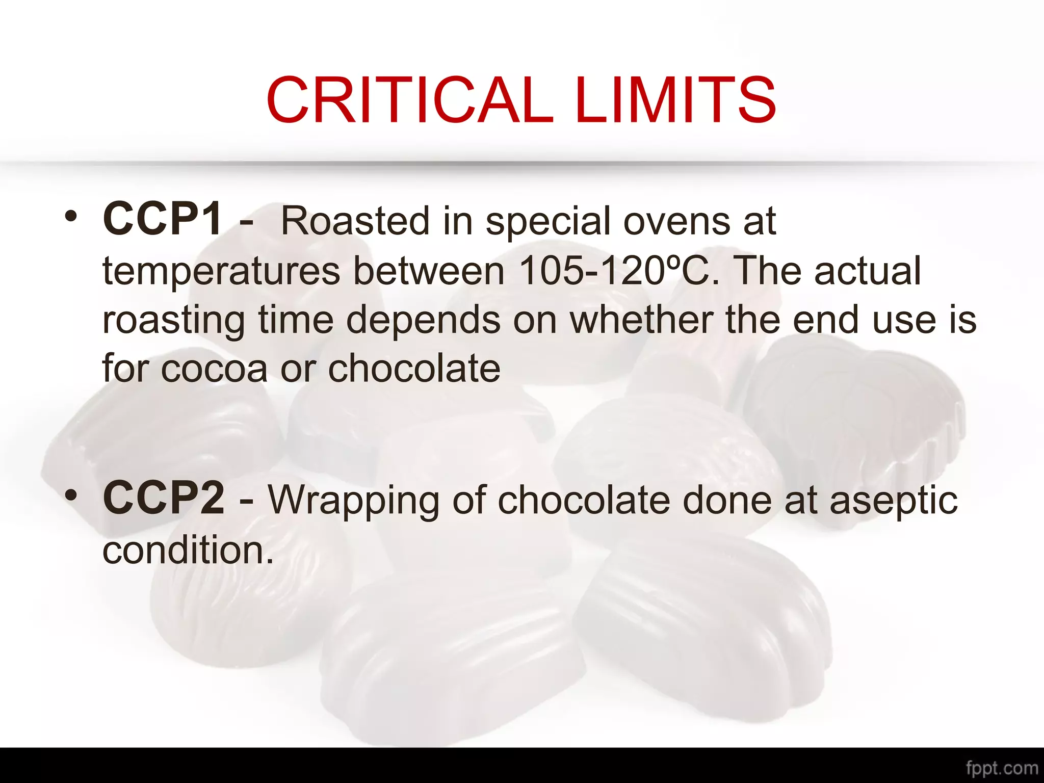 Haccp plan in chocolate | PPT
