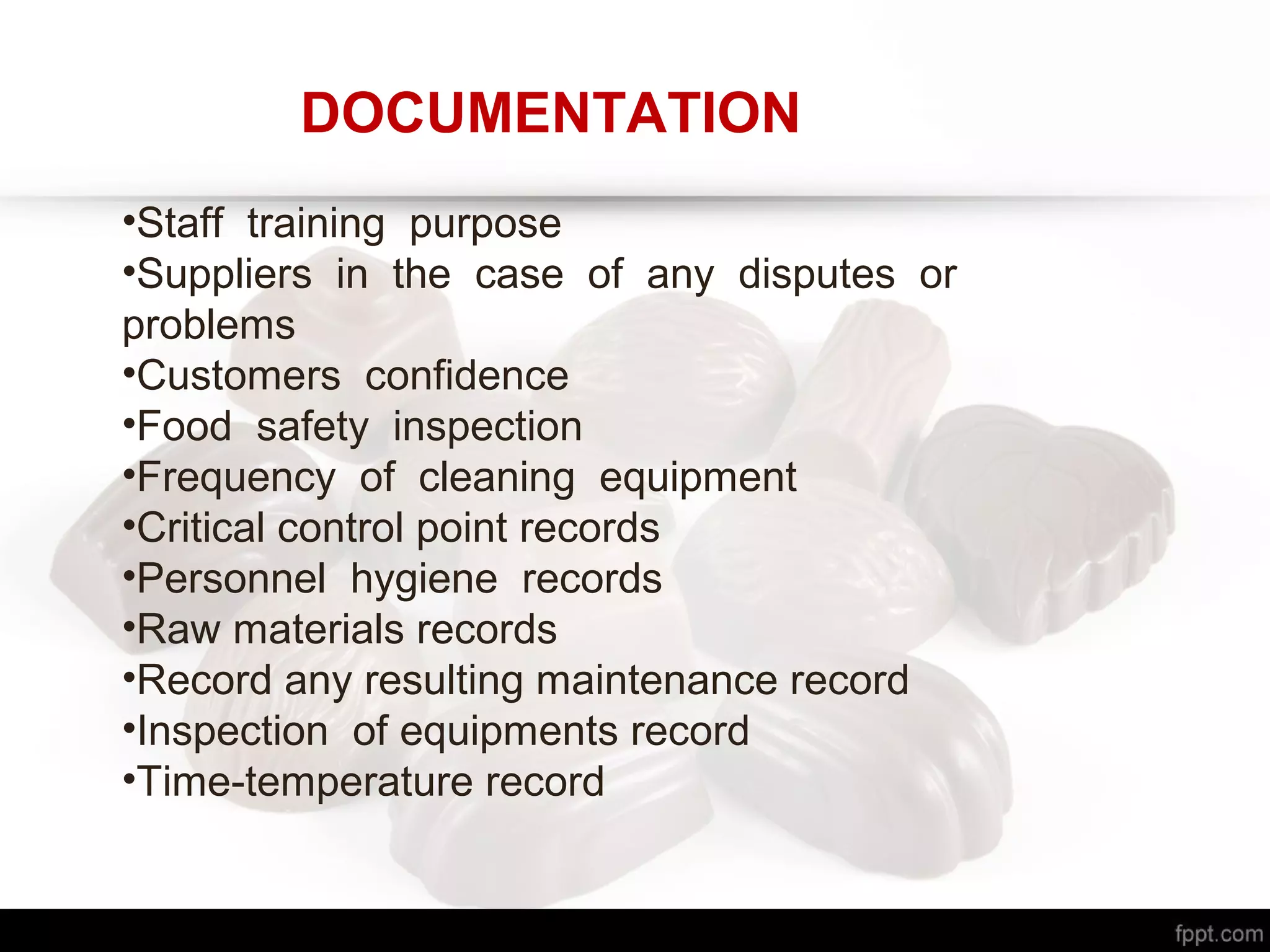 Haccp plan in chocolate | PPT
