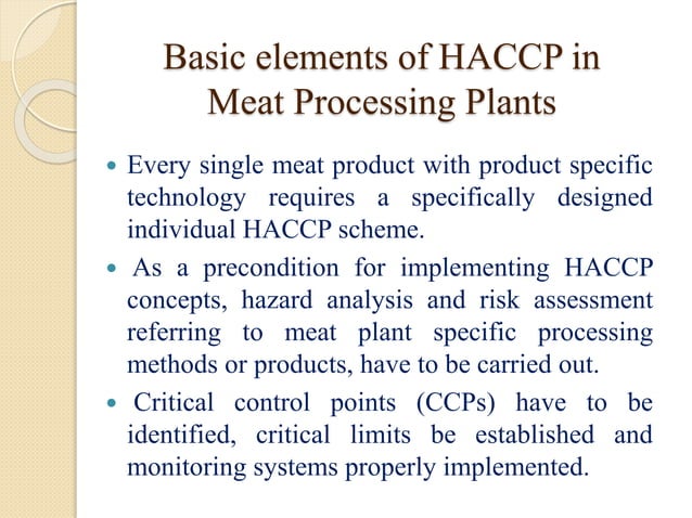 HACCP Plan in Meat Industry | PPTX | Barbecues and Grilling | Food & Drink