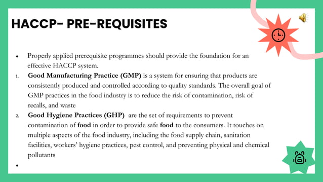 HACCP PRESENTATION SNEHA.pptx | Food Industry | Industries