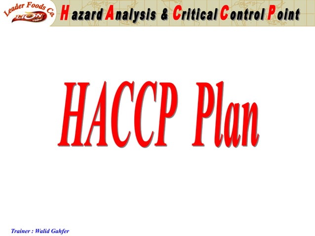Haccp Training | PPT | Chemistry | Science