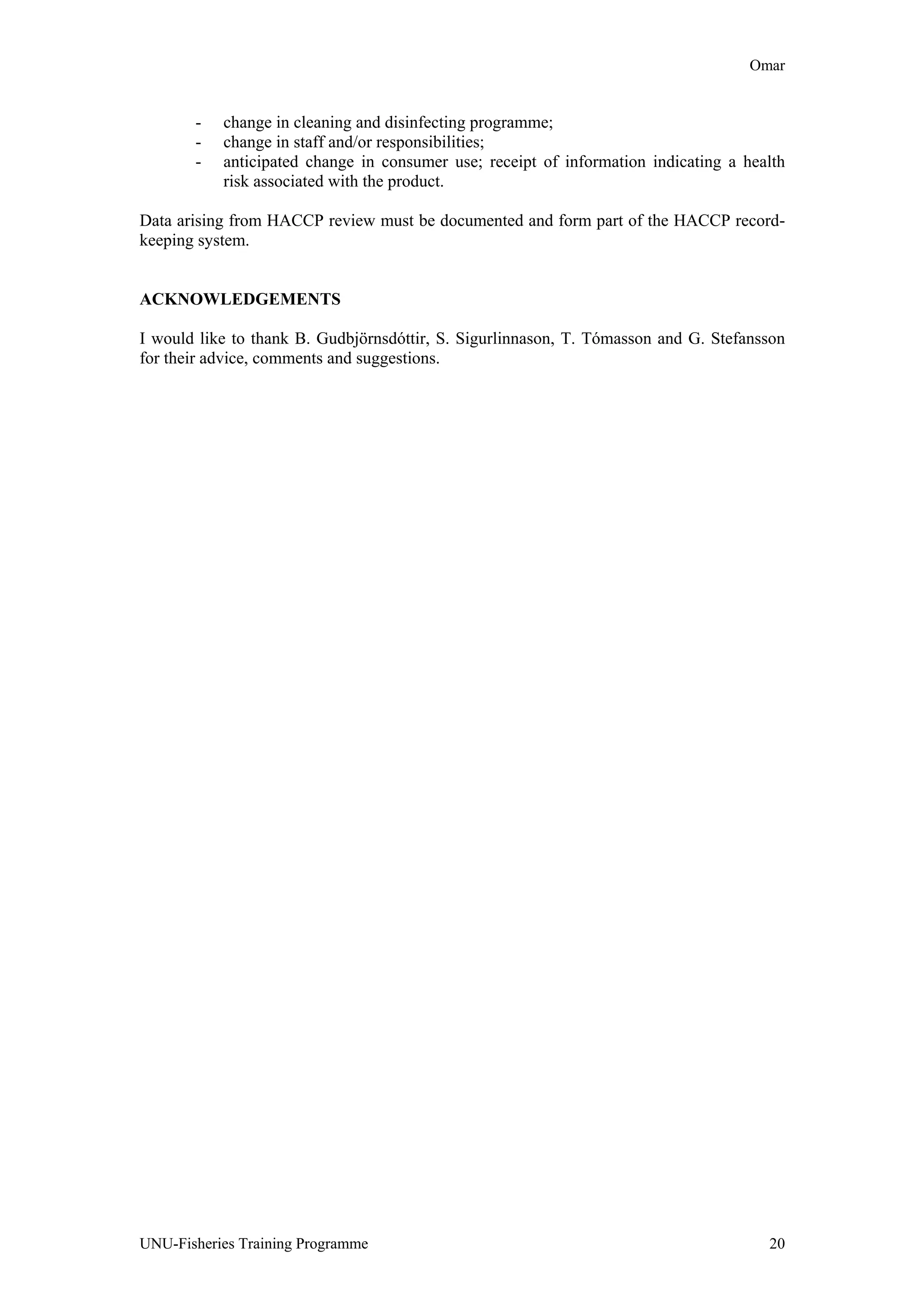 Haccp training | PDF