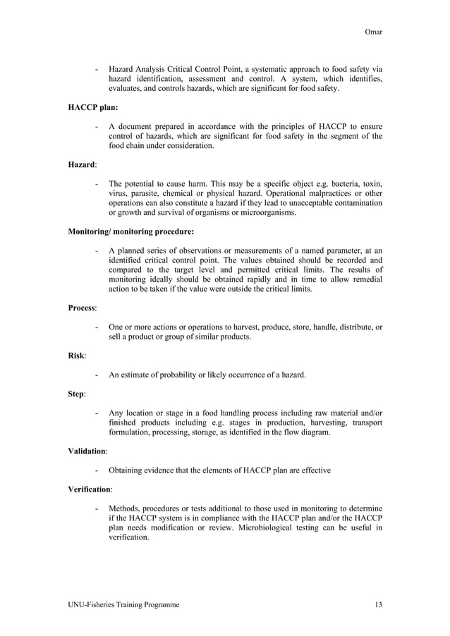 Haccp training | PDF