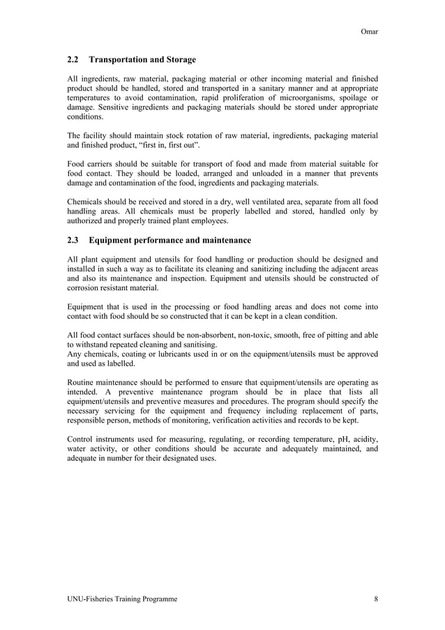 Haccp training | PDF