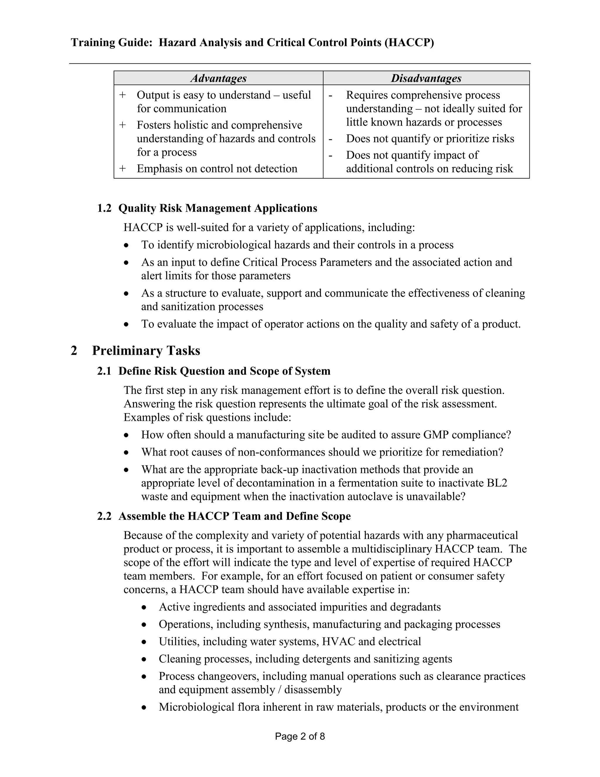 Haccp training guide | PDF | Chemistry | Science