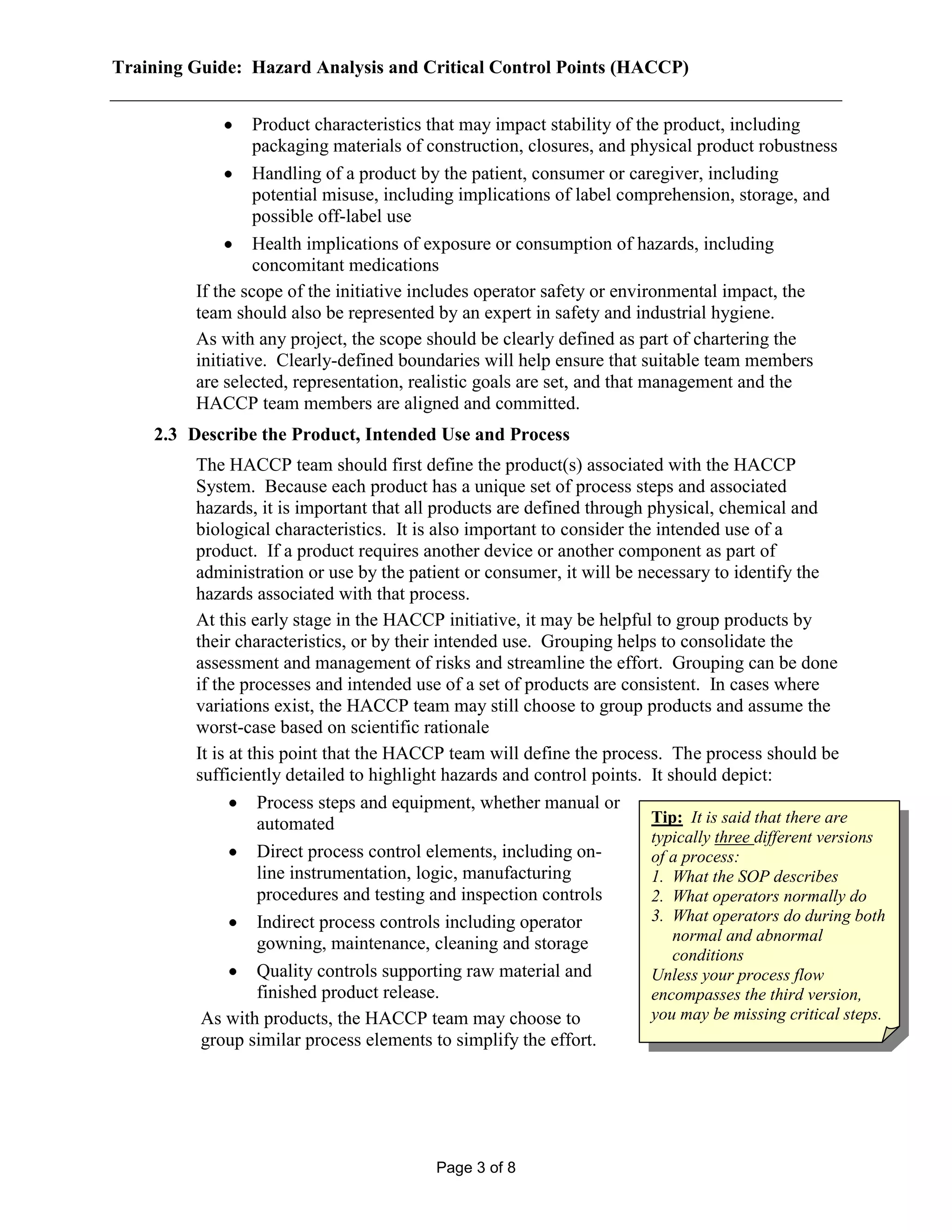 Haccp training guide | PDF | Chemistry | Science