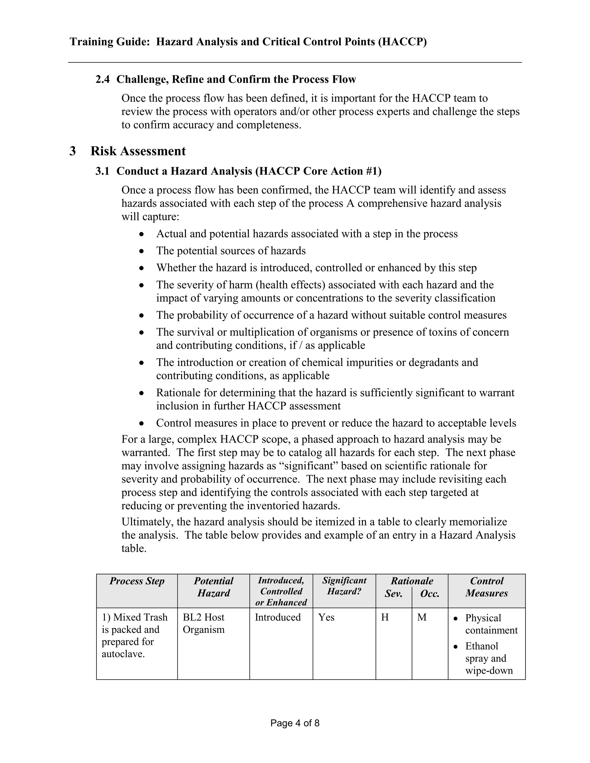 Haccp training guide | PDF | Chemistry | Science