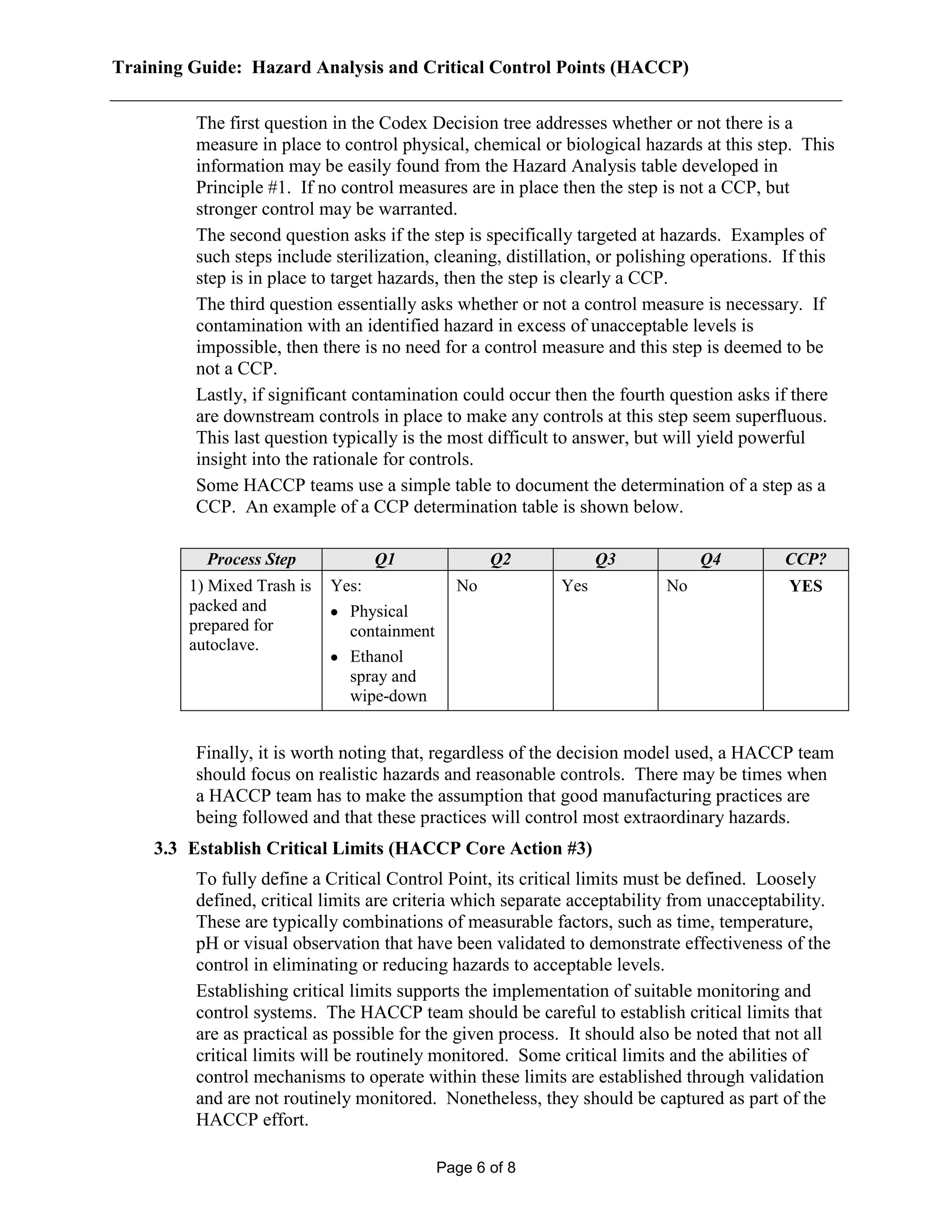 Haccp training guide | PDF | Chemistry | Science