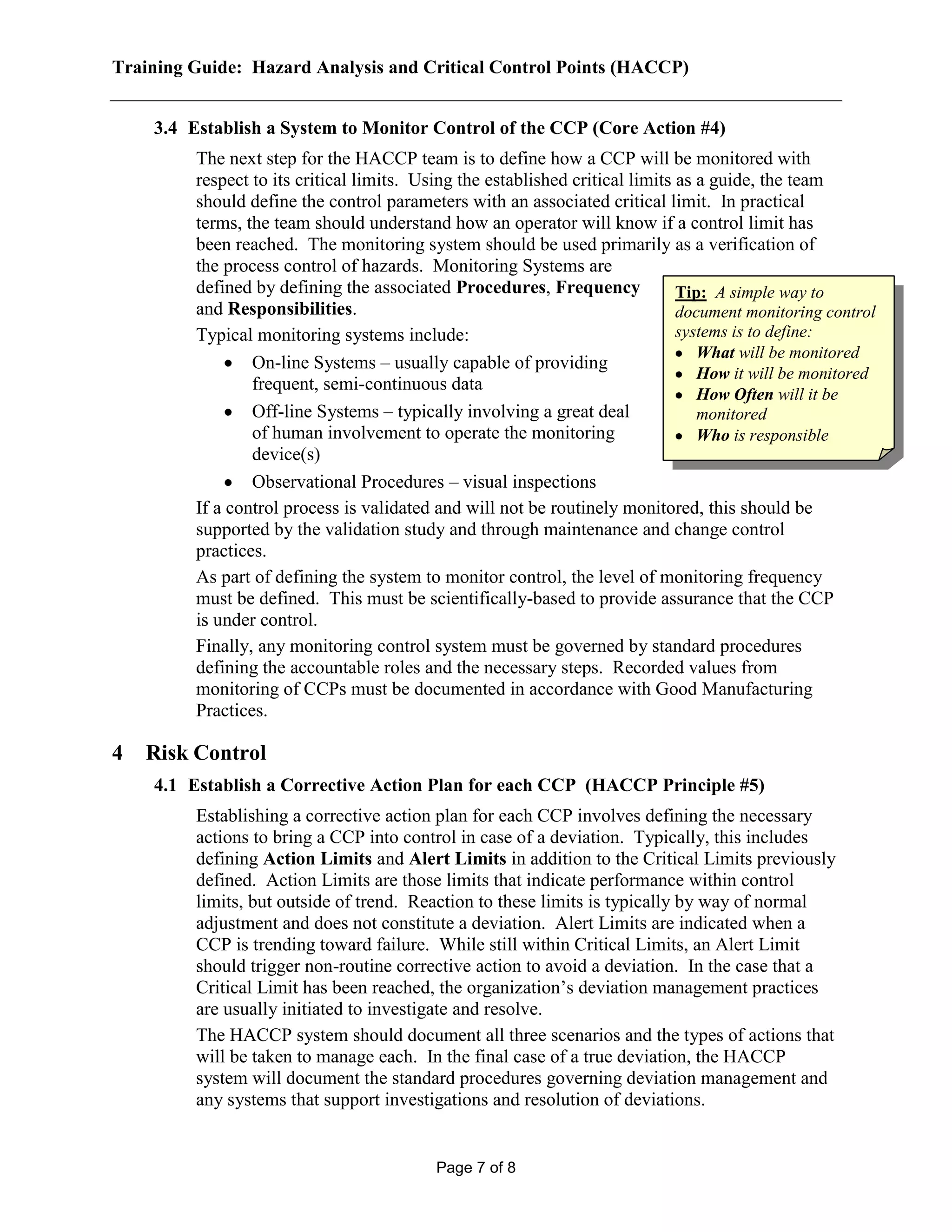 Haccp training guide | PDF | Chemistry | Science