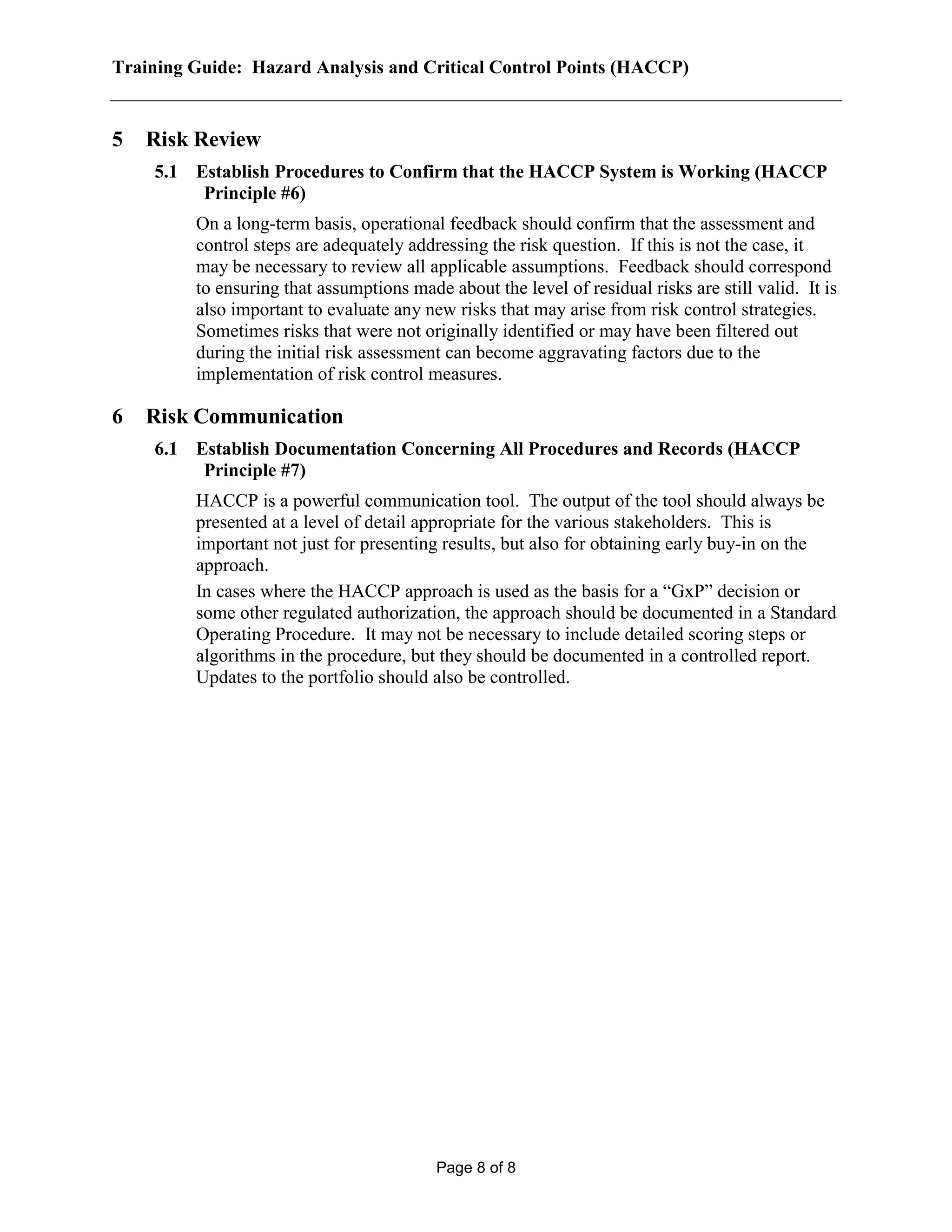 Haccp training guide | PDF | Chemistry | Science