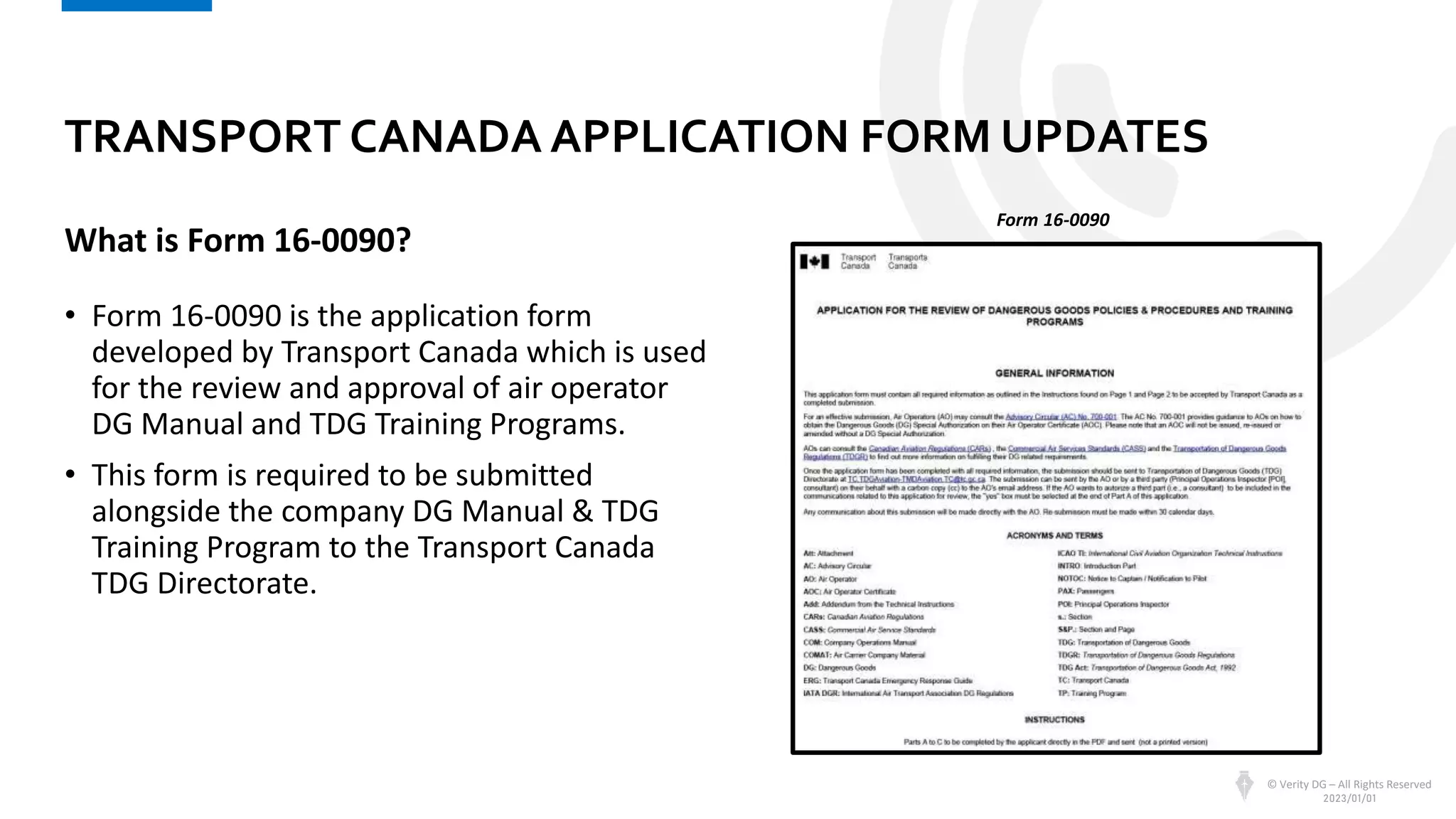HAC Dangerous Goods Regulatory Update Jan 1, 2023 (Verity DG Consulting ...