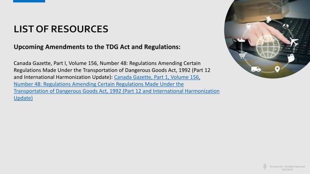 HAC Dangerous Goods Regulatory Update Jan 1, 2023 (Verity DG Consulting).pptx