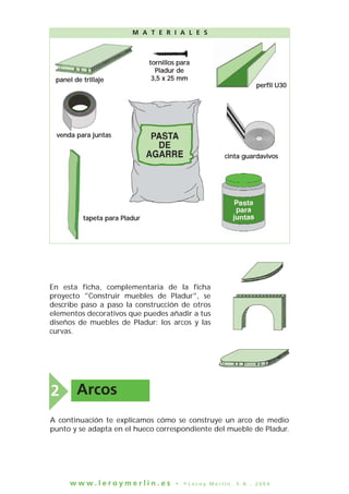 Hacer arcos y curvas con placas de carton o yeso | PDF