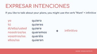 Hacer planes / Verbo querer | PDF