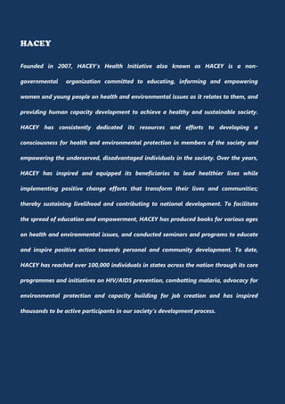 Hacey health initiative annual report 2010 | PDF