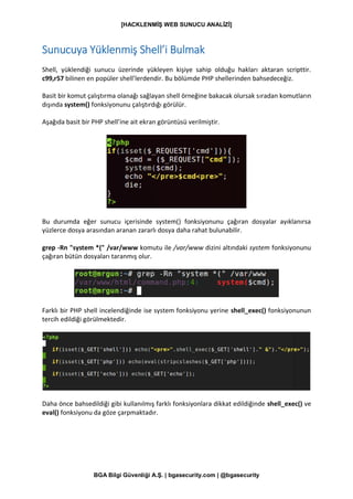 Hacklenmiş Web Sunucu Analizi | PDF