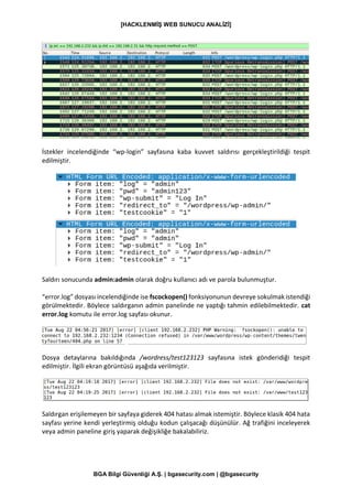 Hacklenmiş Web Sunucu Analizi | PDF