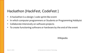 Orientation of students towards Hackathon. | PPTX