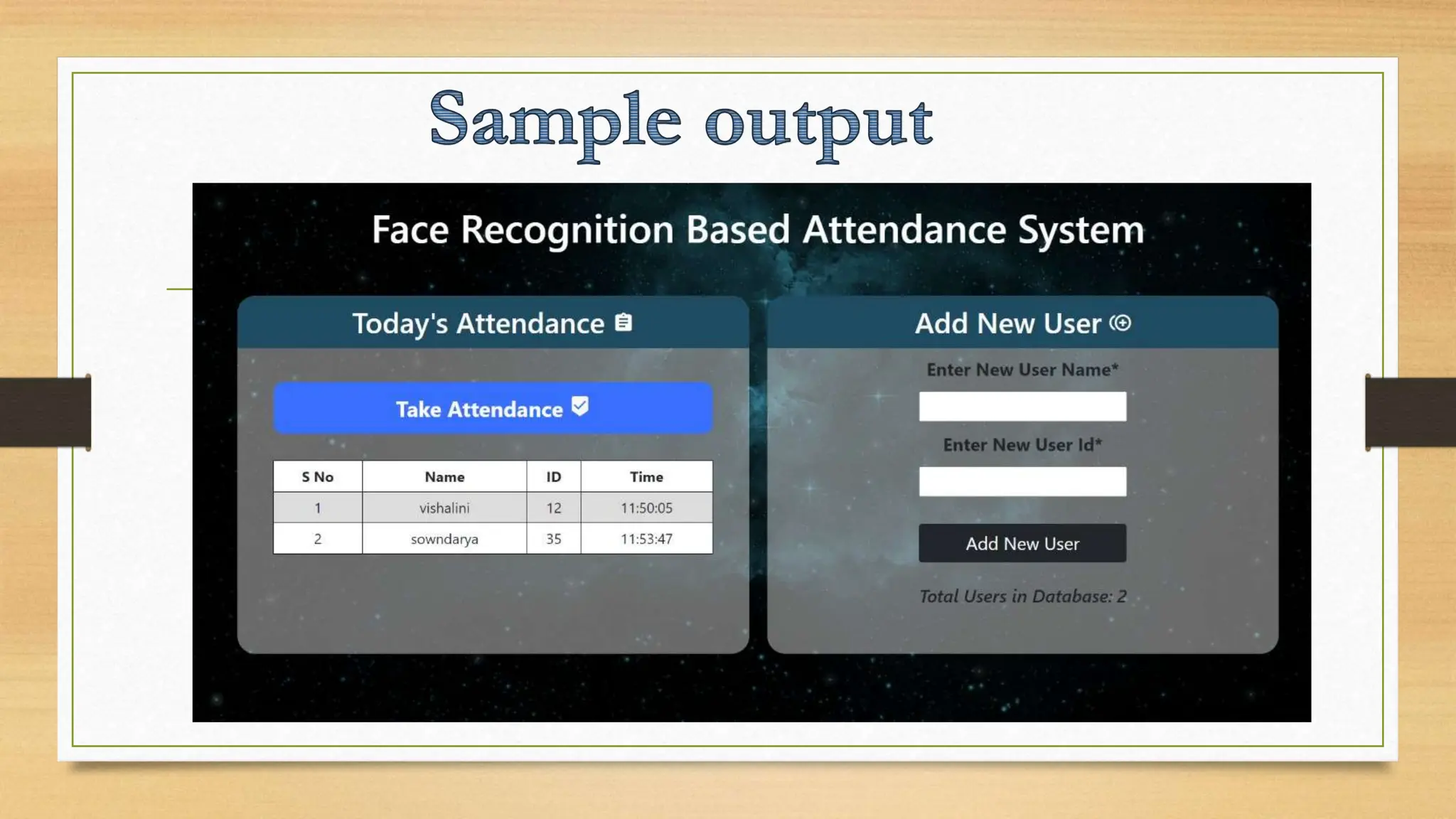 face recognition based attendance system for google meet | PPTX
